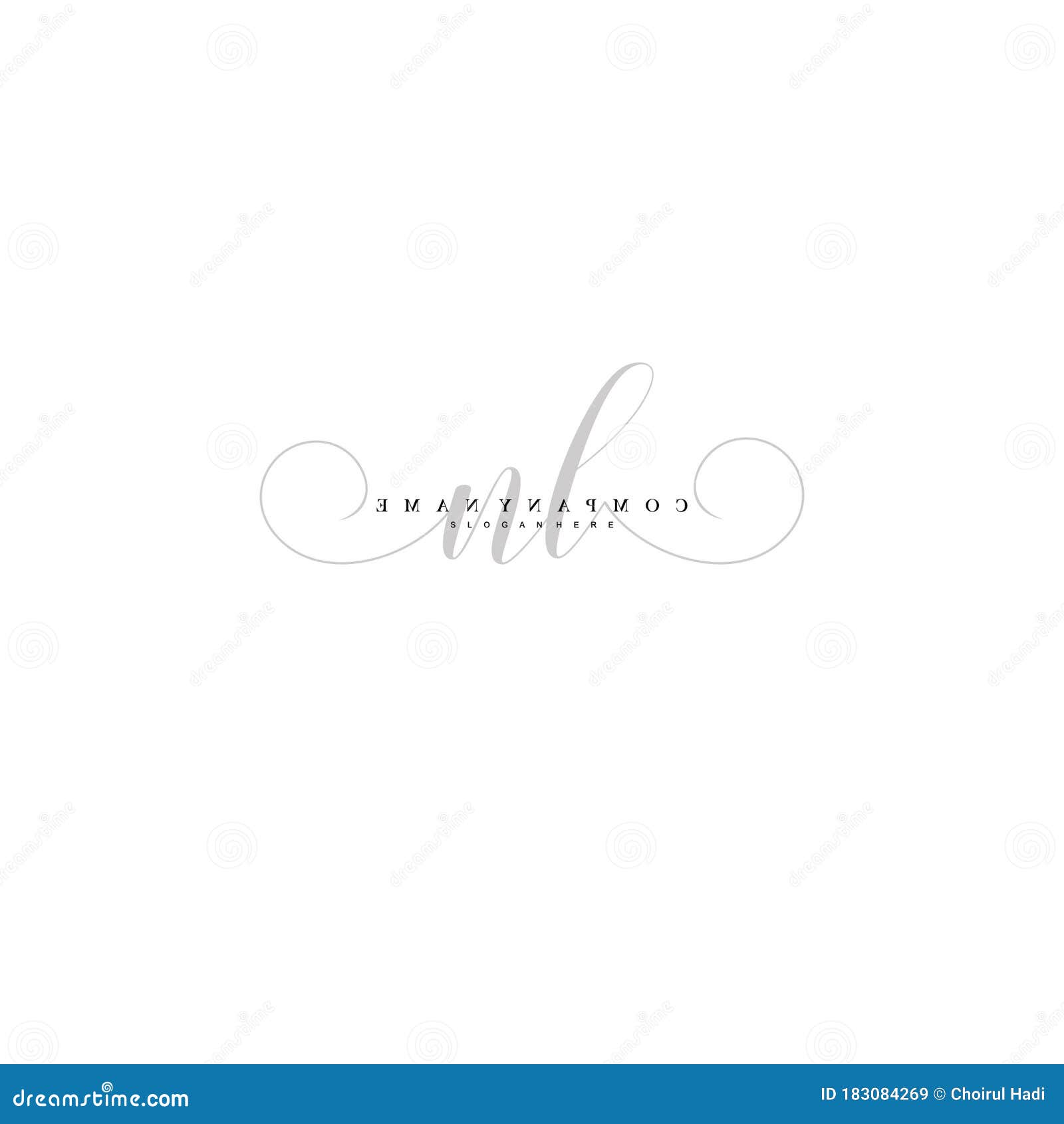 NL Initial Handwriting Logo Vector Illustration Stock Vector ...