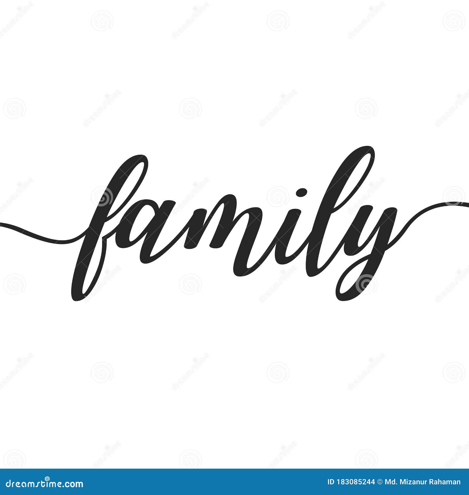 Family Text Clipart