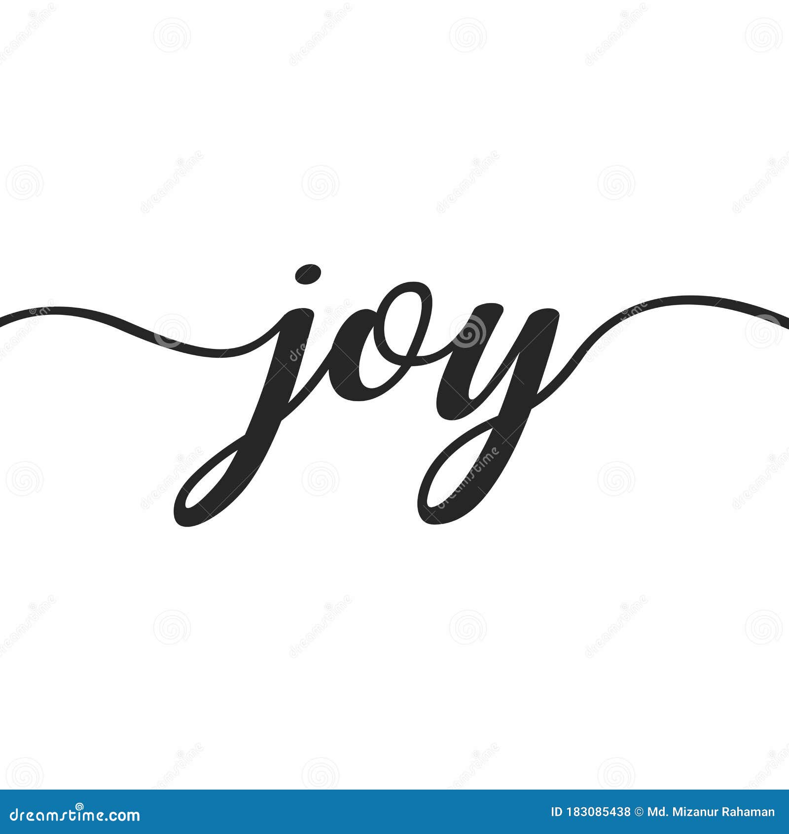 Joy Motivational Print Wall Art Calligraphy Typography Vector Design ...