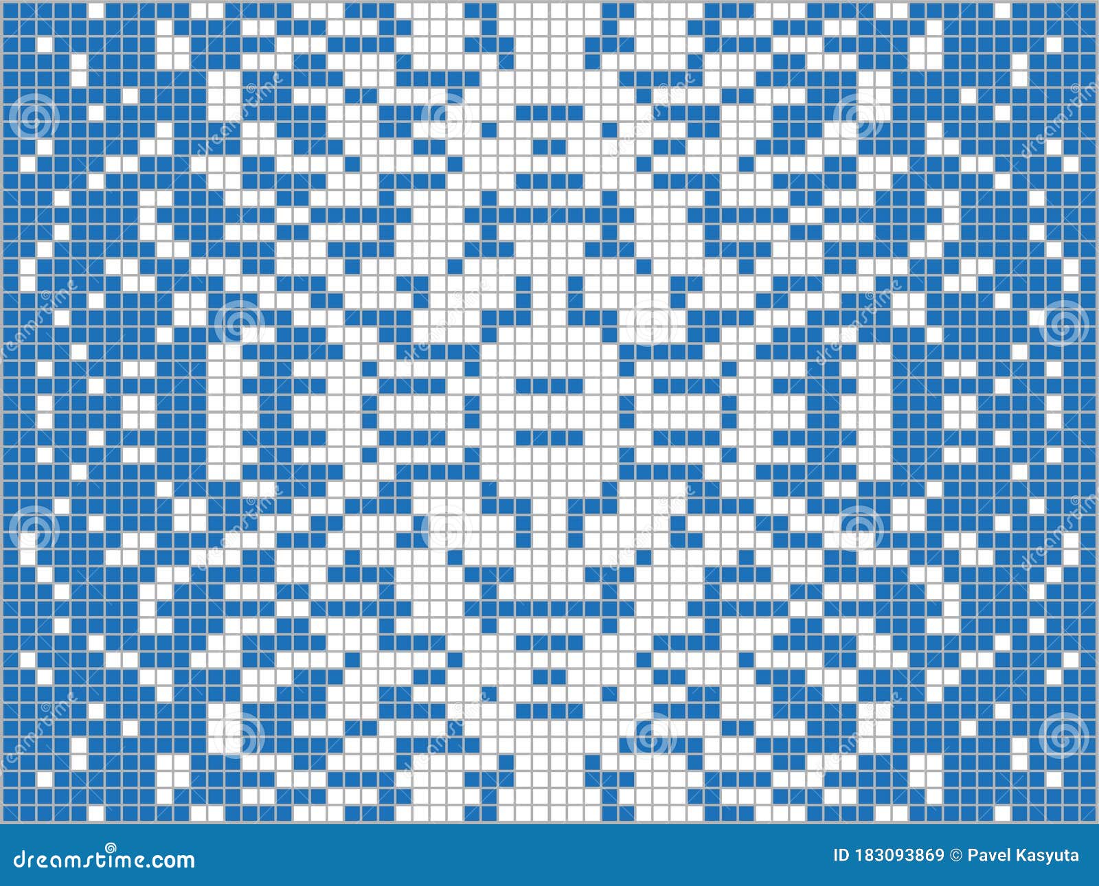 Blue and White Squares on a Gray Background. Abstract Composition ...