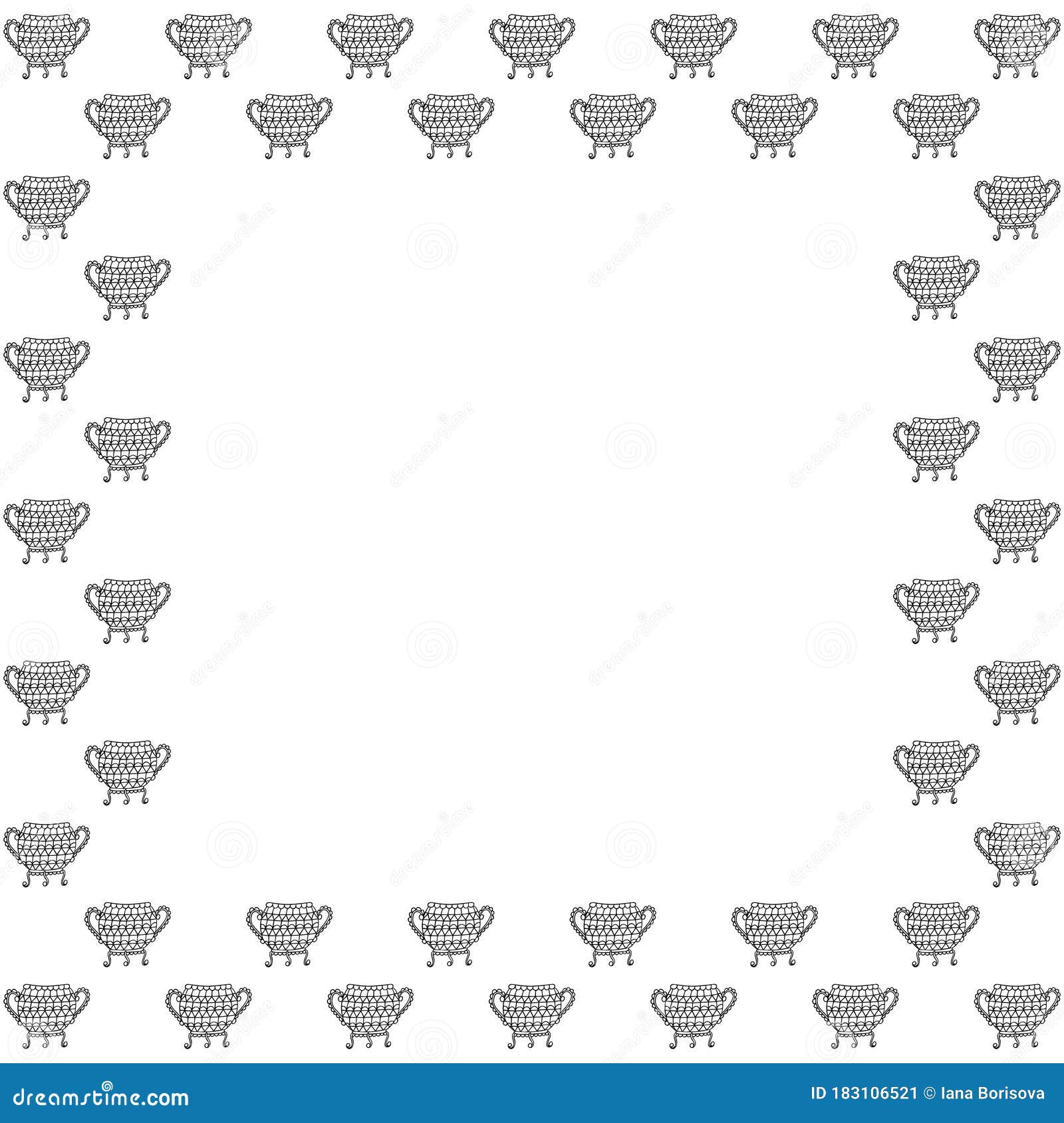 Cauldrons With A Handle Included. Dishes For Tourist Recreation. Vector ...