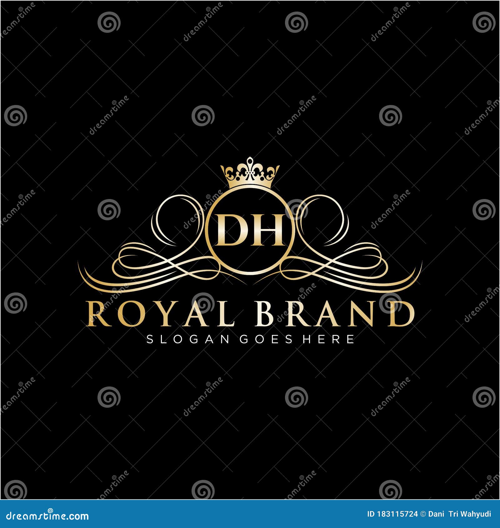 DH Signature Logo Template Vector Stock Vector - Illustration of icon ...