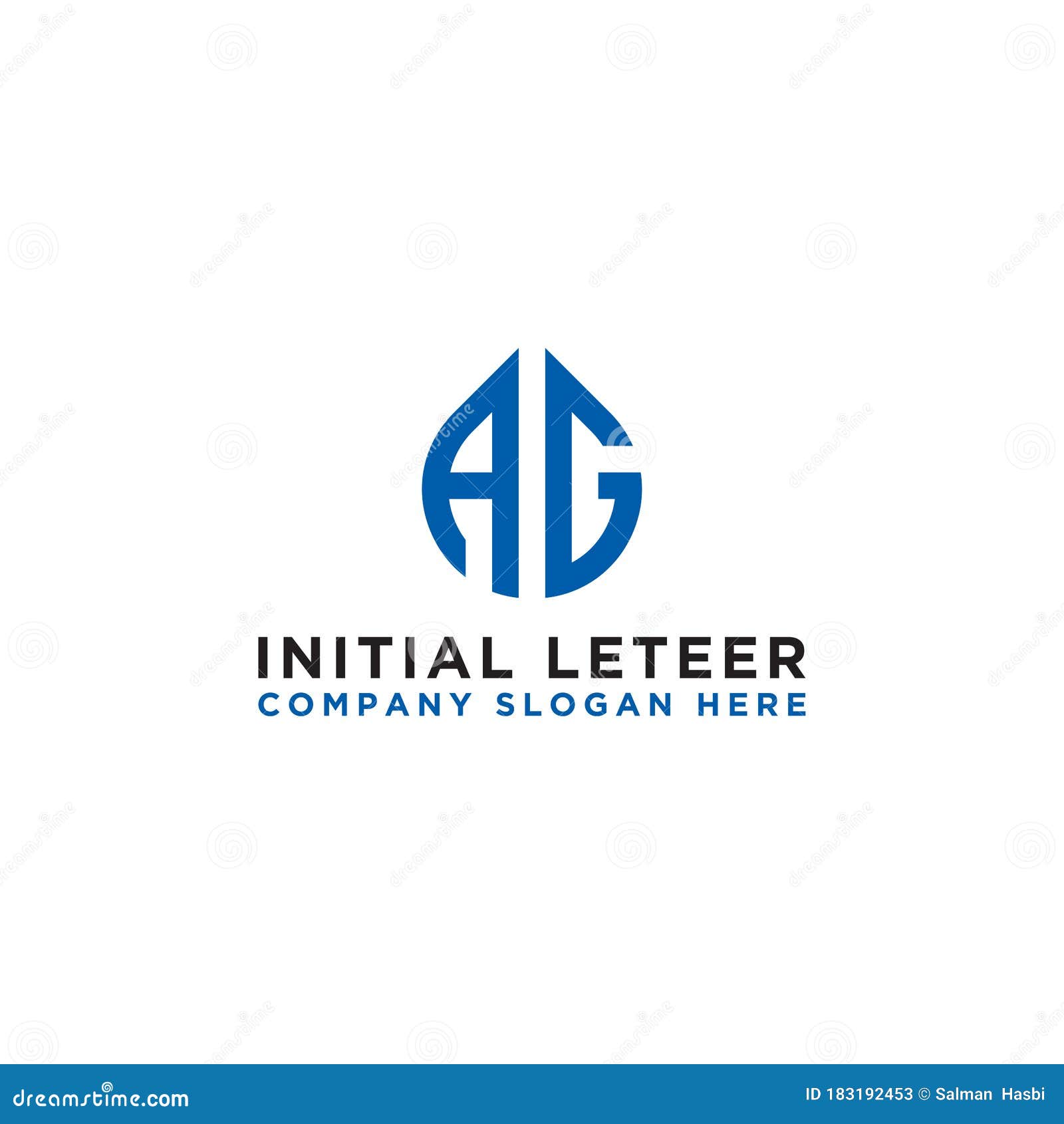 Initial Letters of the AG Logo Icon. -Vector Stock Vector ...