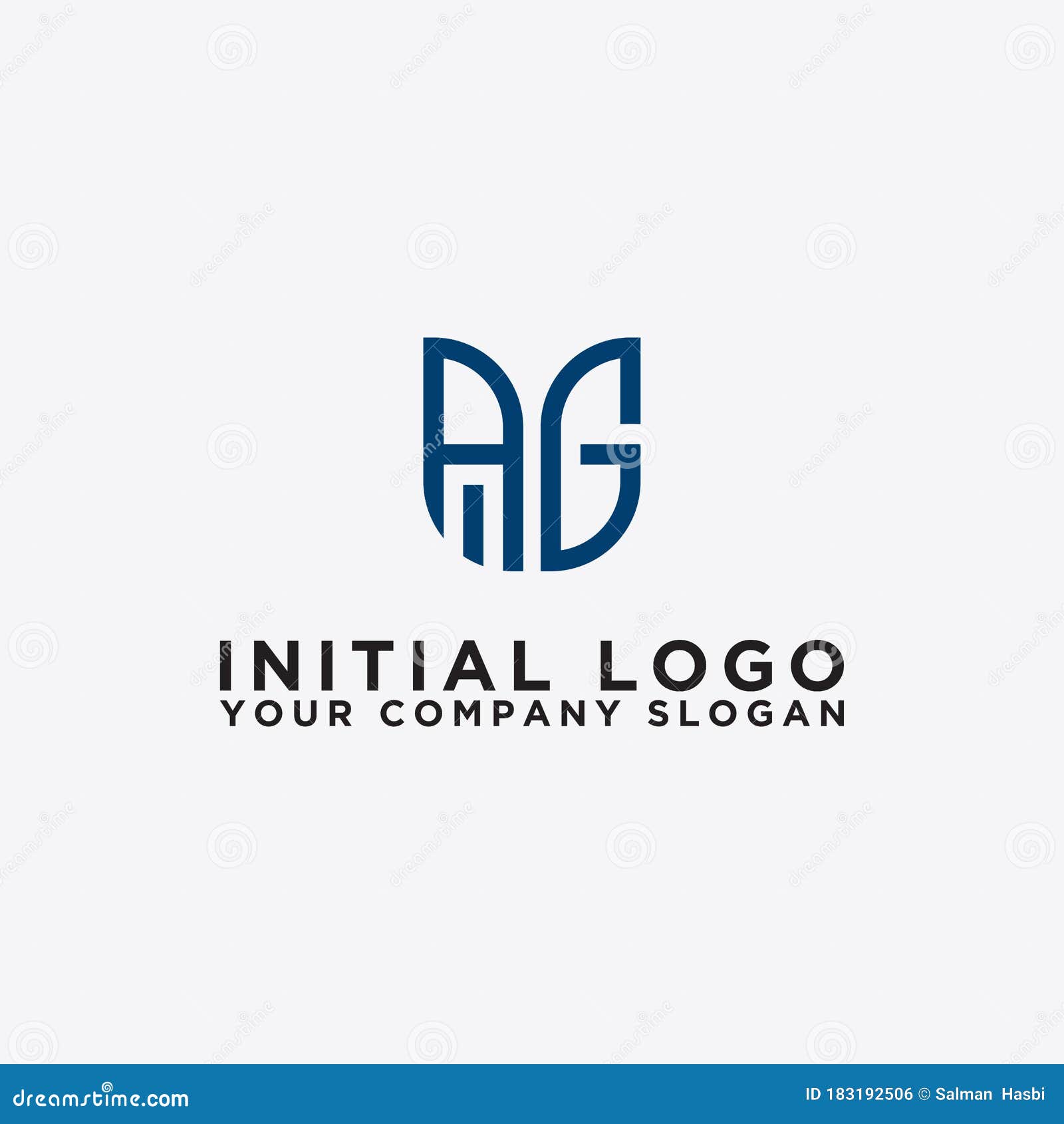 Initial Letters of the AG Logo Icon. -Vector Stock Vector ...