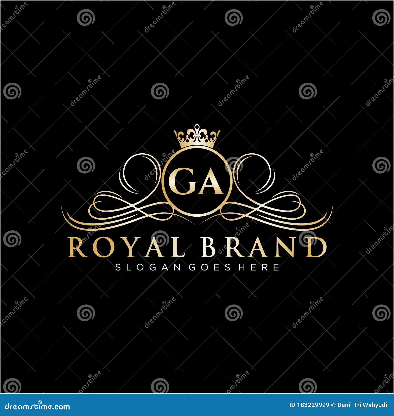GA Signature Logo Template Vector Stock Vector - Illustration of ...