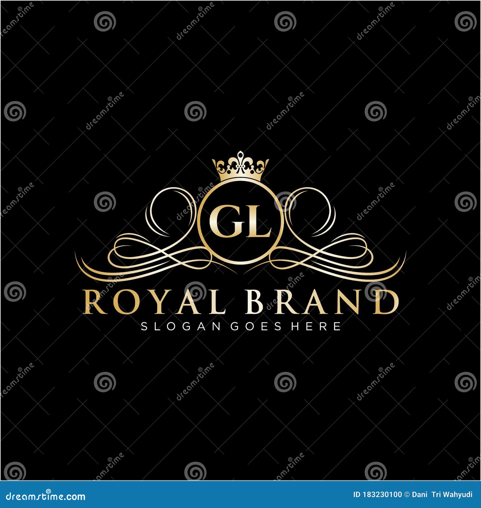 GL Signature Logo Template Vector Stock Vector - Illustration of ...