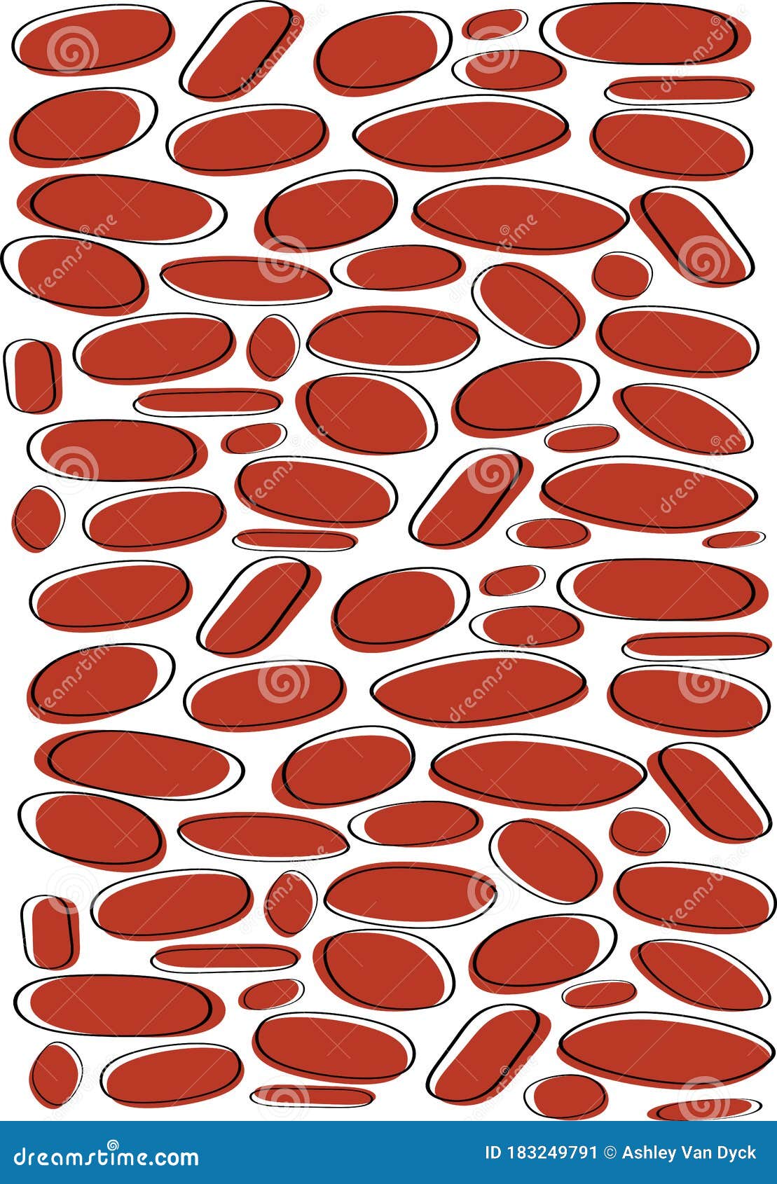 Offset Red Pattern in a Retro Style Stock Vector - Illustration of ...