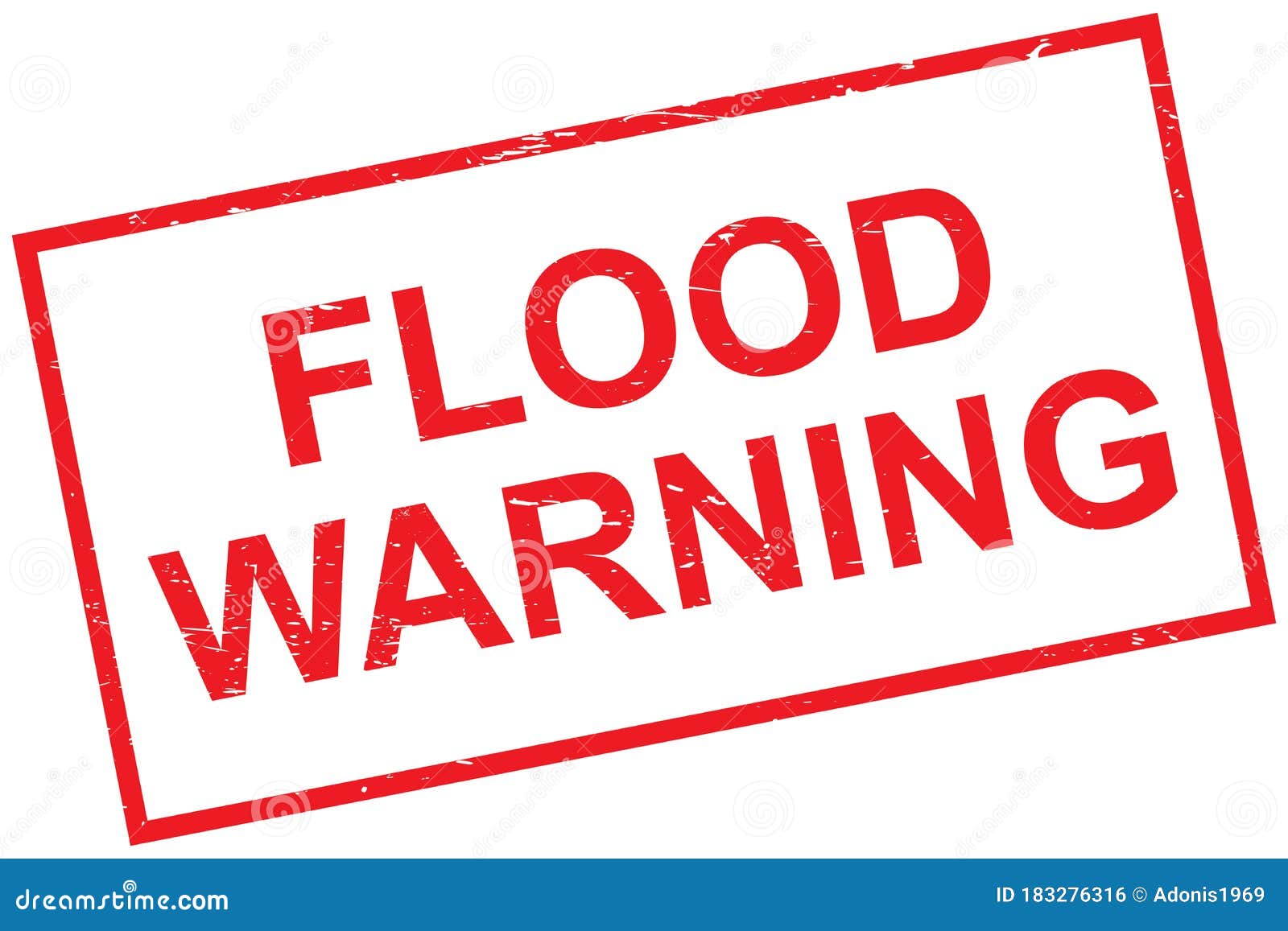 Flood Warning Sign, Vector Illustration | CartoonDealer.com #95305834