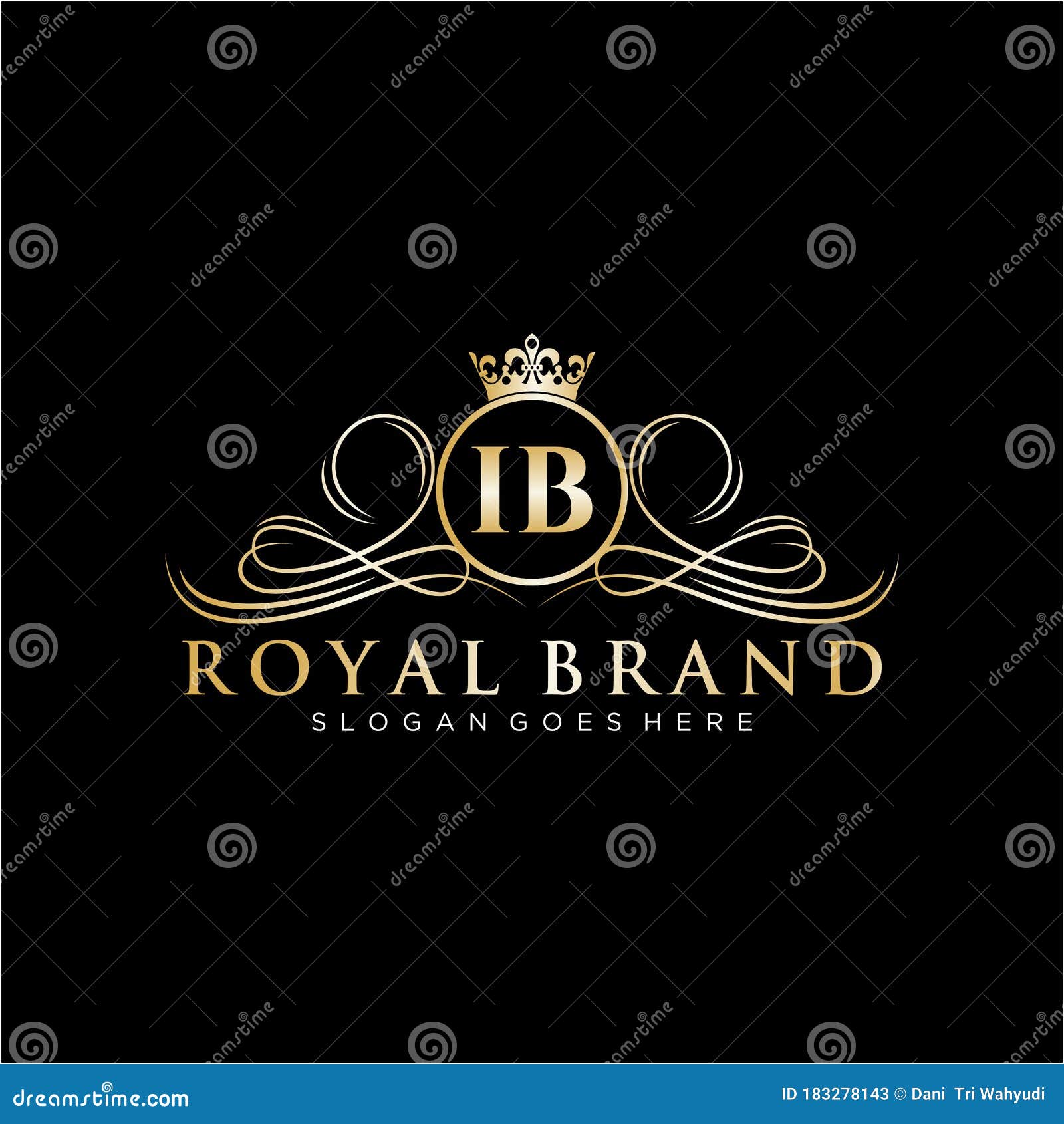 IB Signature Logo Template Vector Stock Vector - Illustration of ...