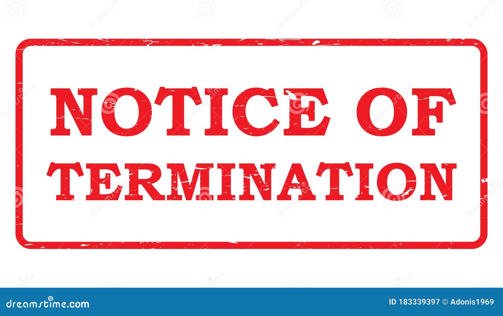 Notice of Termination Stamp Stock Image - Image of contract, rubber ...