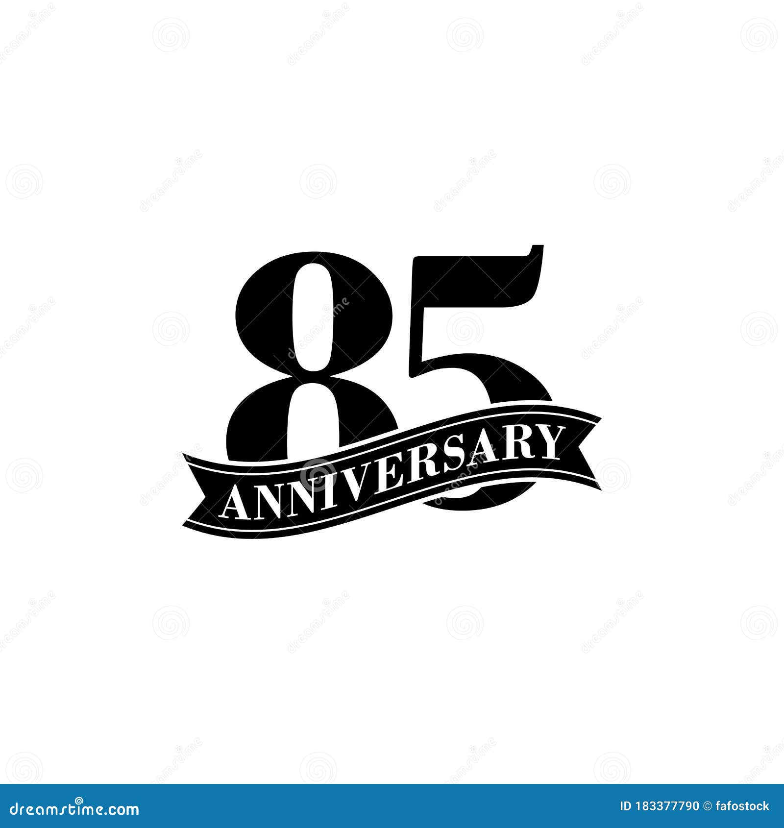 85 Years Anniversary Vector Logo Design Template. 85th Birthday ...