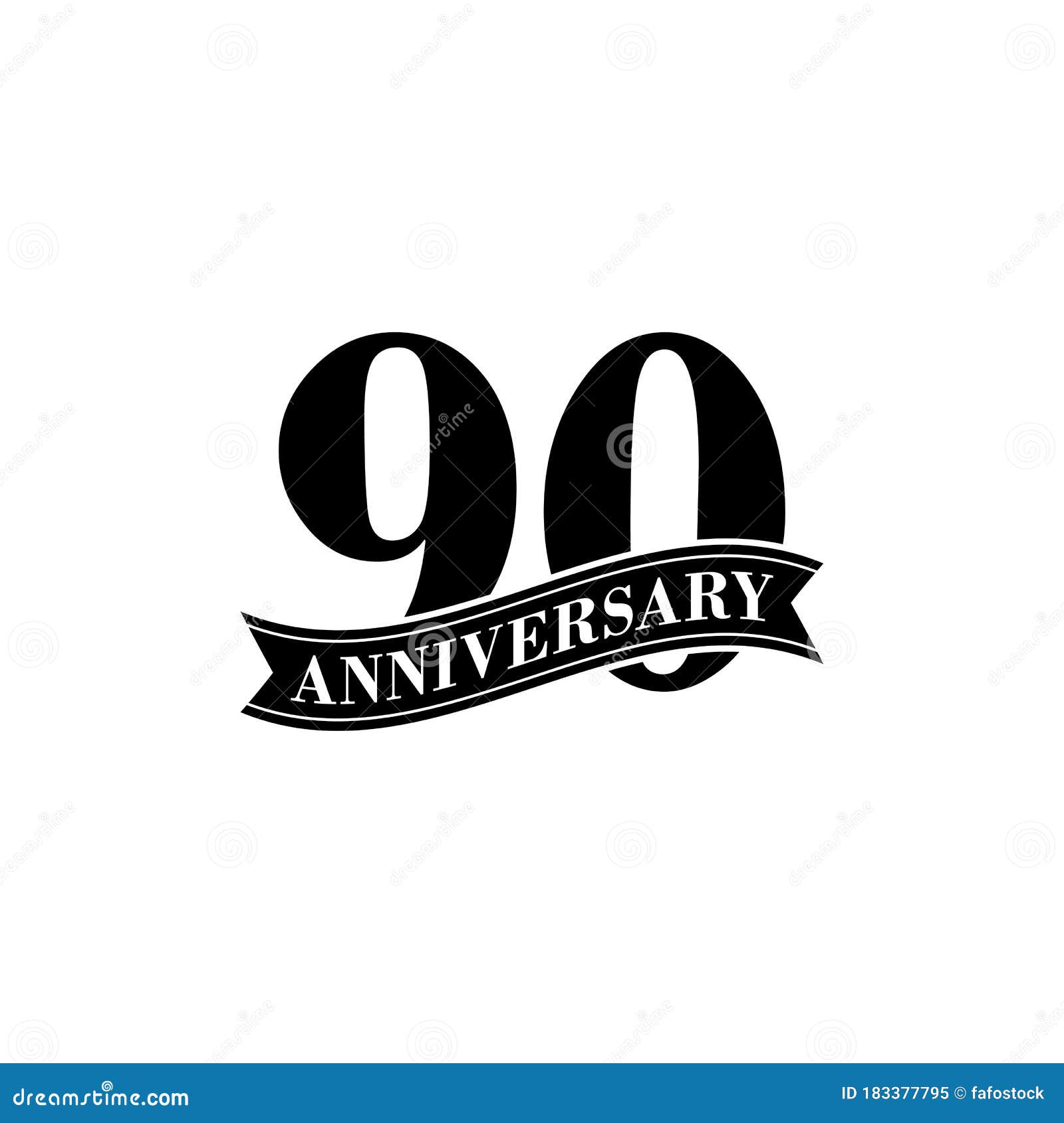 90 Years Anniversary Vector Logo Design Template. 90th Birthday ...