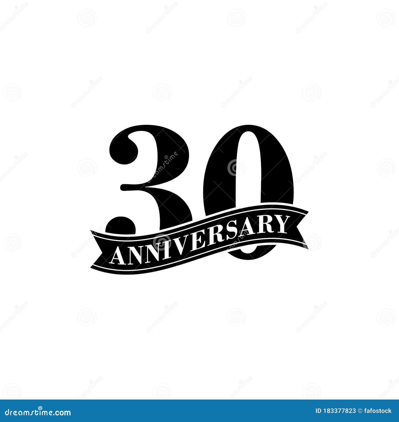 30 Years Anniversary Vector Logo Design Template. 30th Birthday ...