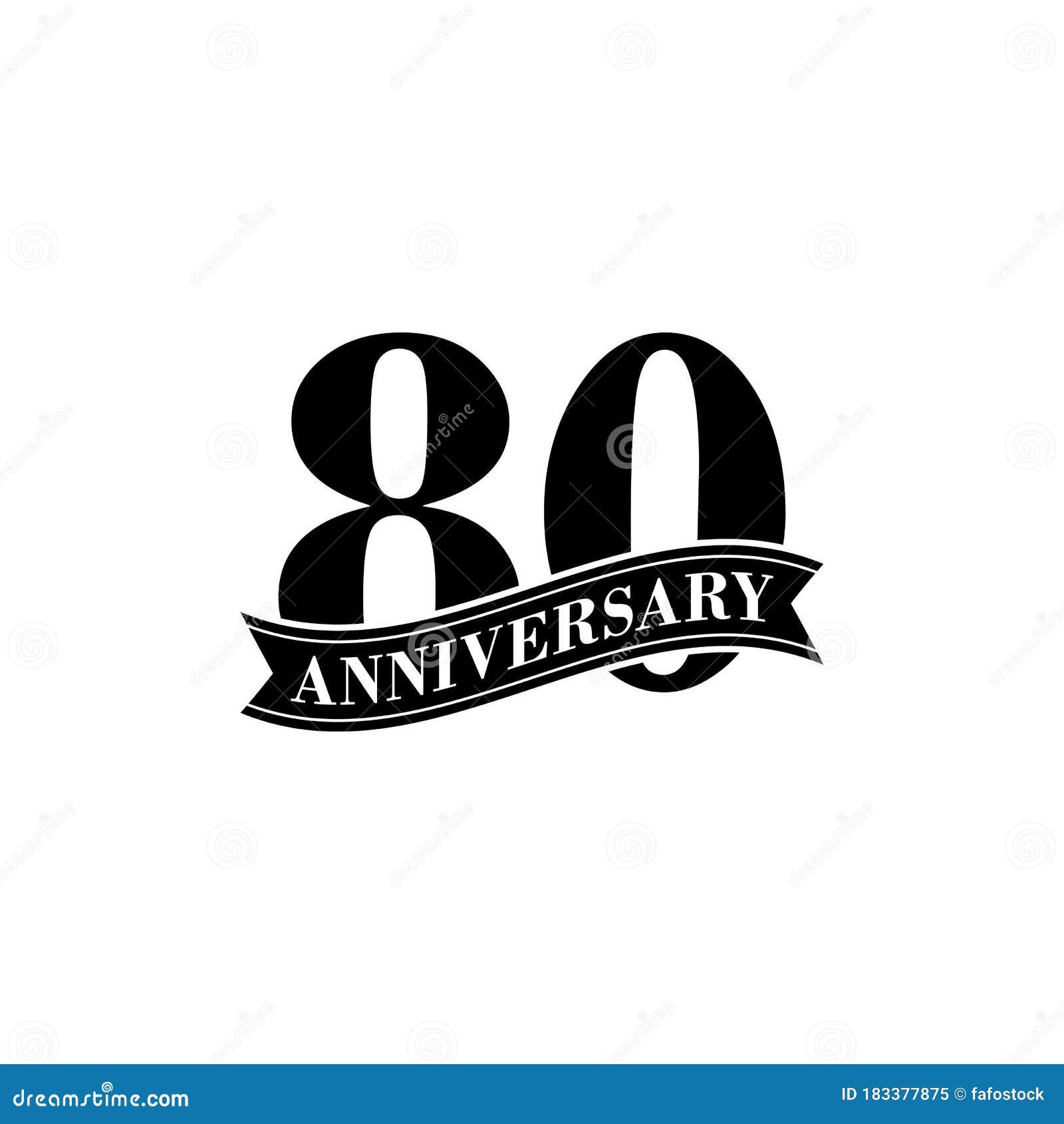 80 Years Anniversary Vector Logo Design Template. 80th Birthday ...