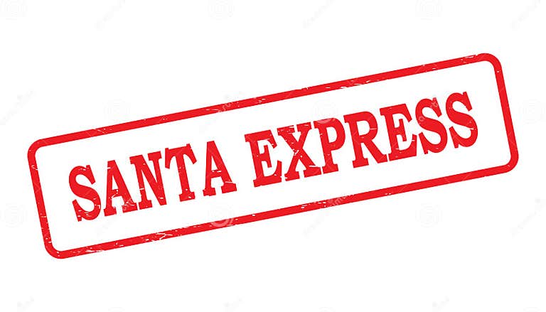 Santa express stamp stock illustration. Illustration of tags - 183415845