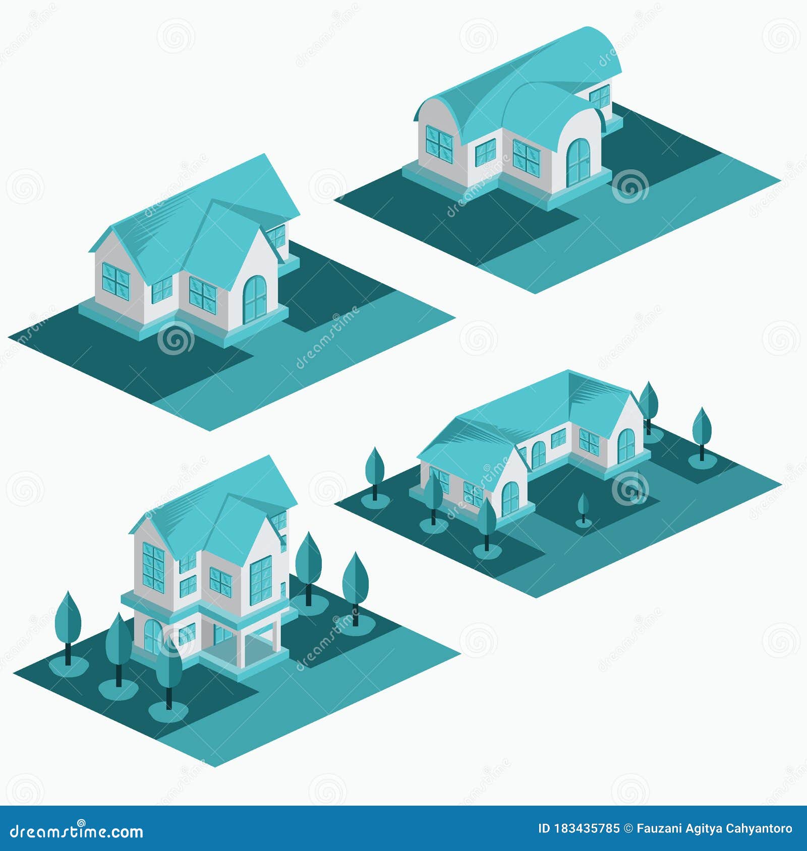 Simple Isometric Building - Isolated Isometric House - Apartment Rent ...