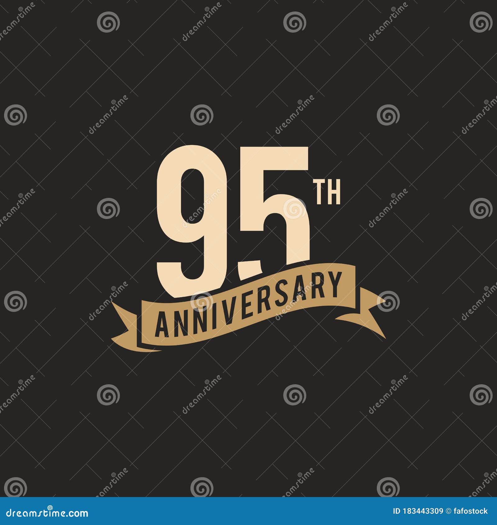 95th Years Anniversary Celebration Icon Vector Logo Design Template ...