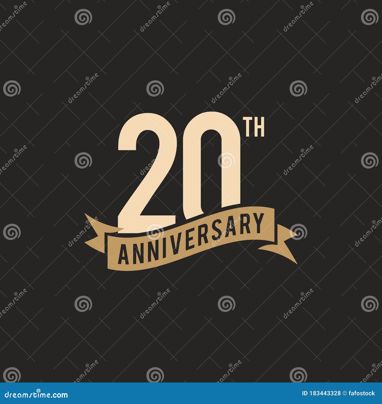 20th Years Anniversary Celebration Icon Vector Logo Design Template ...