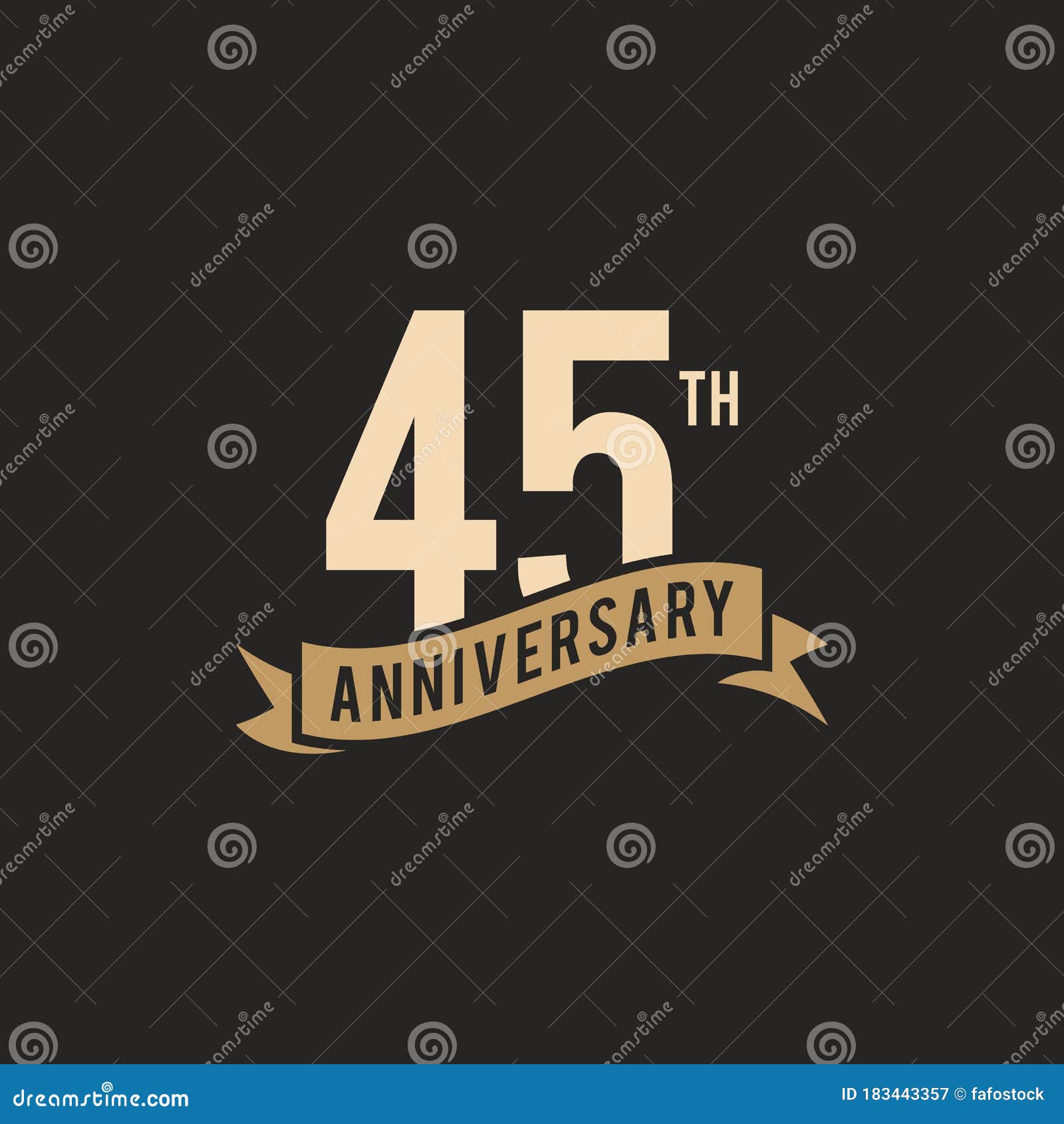 45th Years Anniversary Celebration Icon Vector Logo Design Template ...