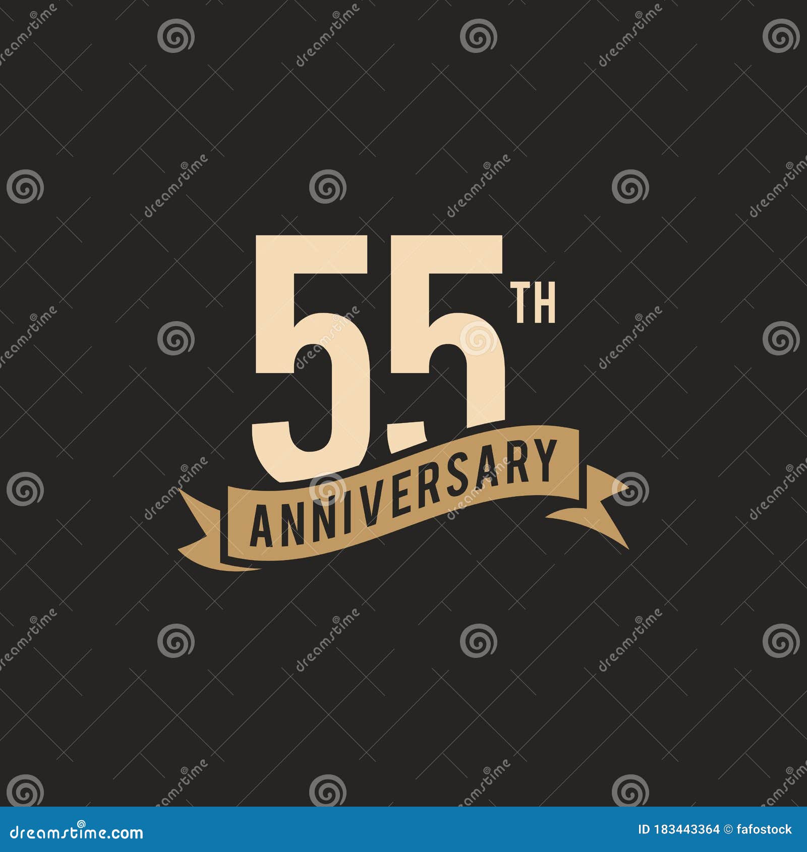 55th Years Anniversary Celebration Icon Vector Logo Design Template ...