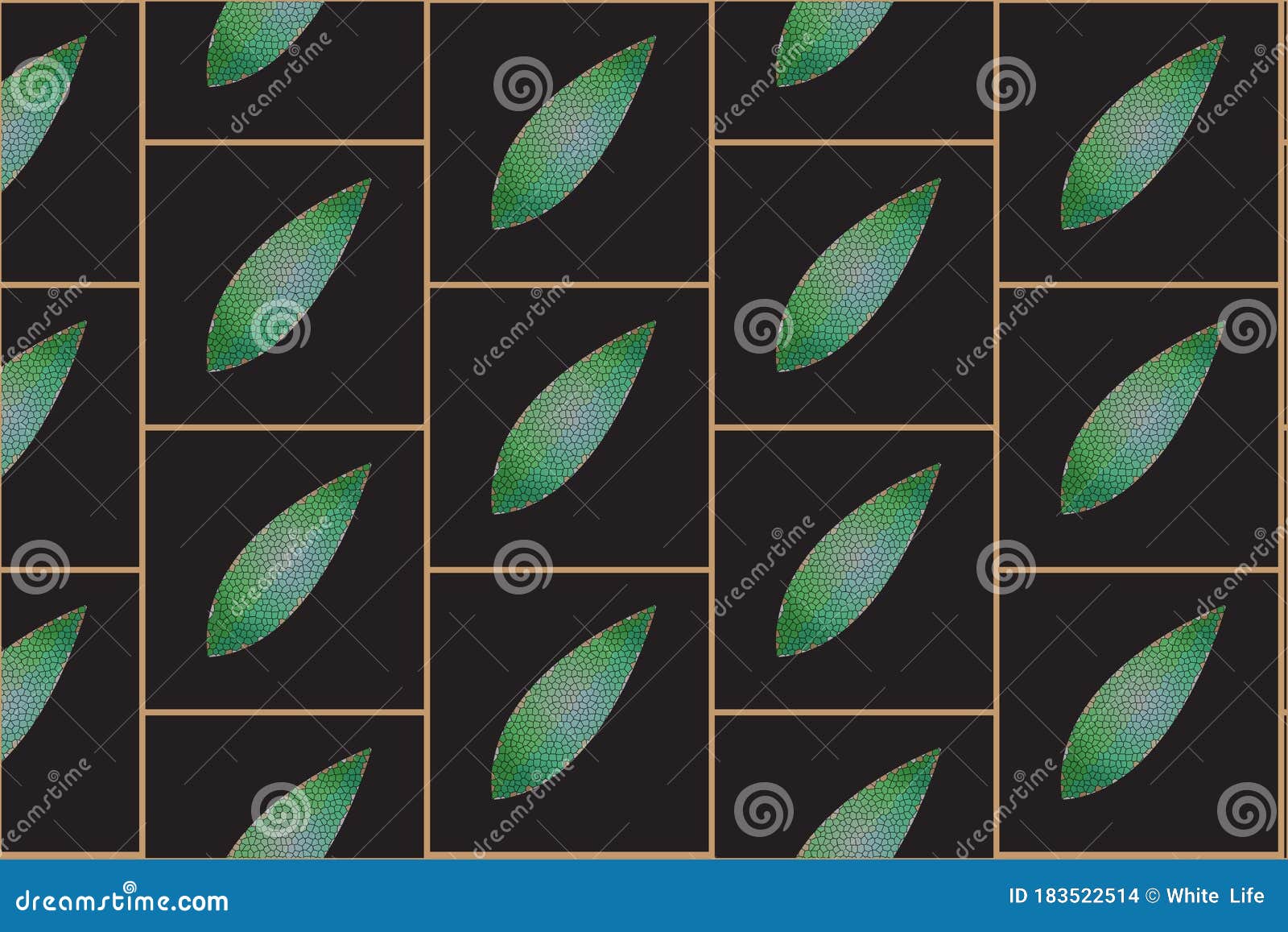 Black Tiles Texture Abstract with Green Leaf in High Quality Ceramic ...