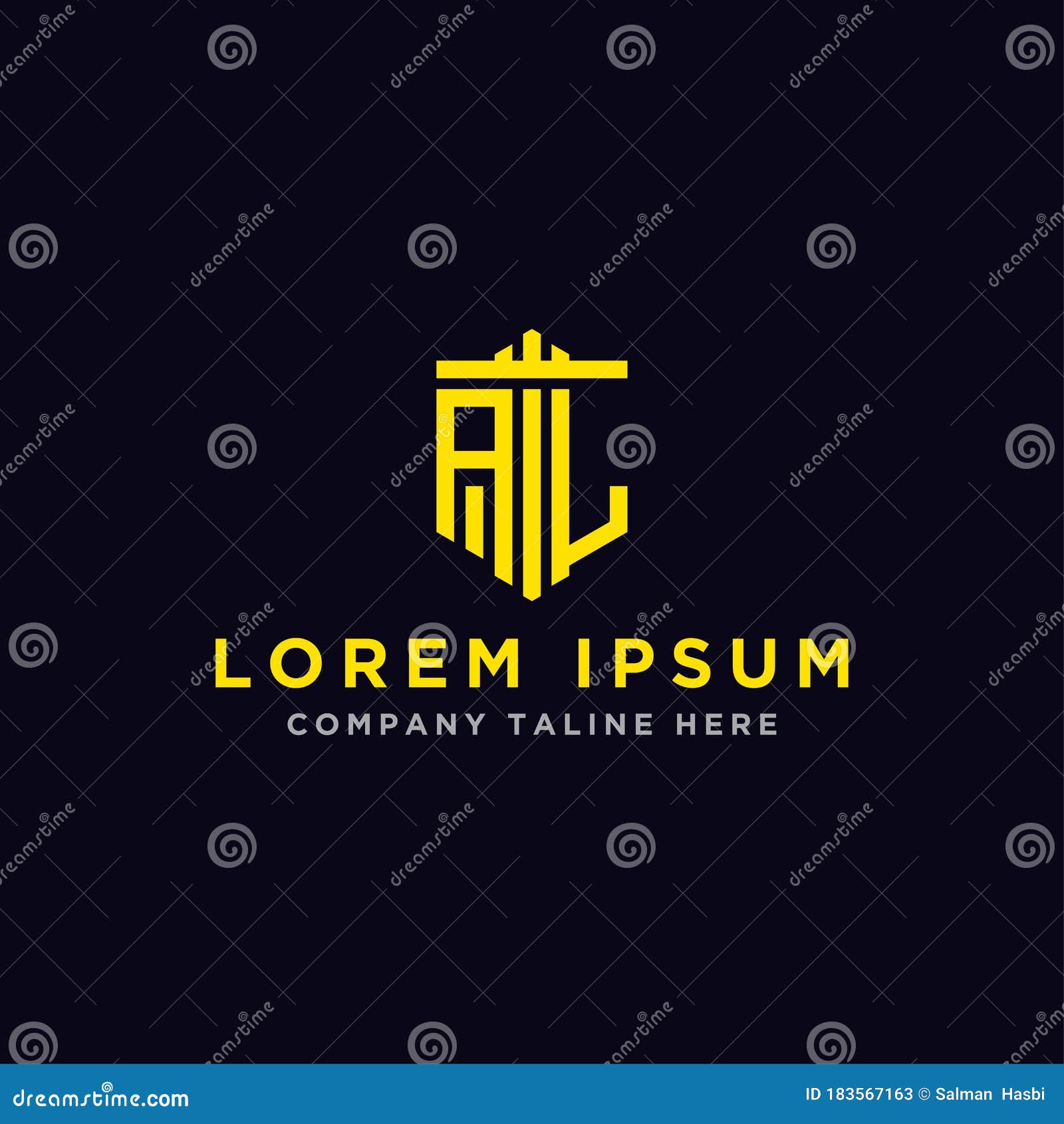 Initial Letters of the AL Logo Icon. -Vector Stock Vector ...