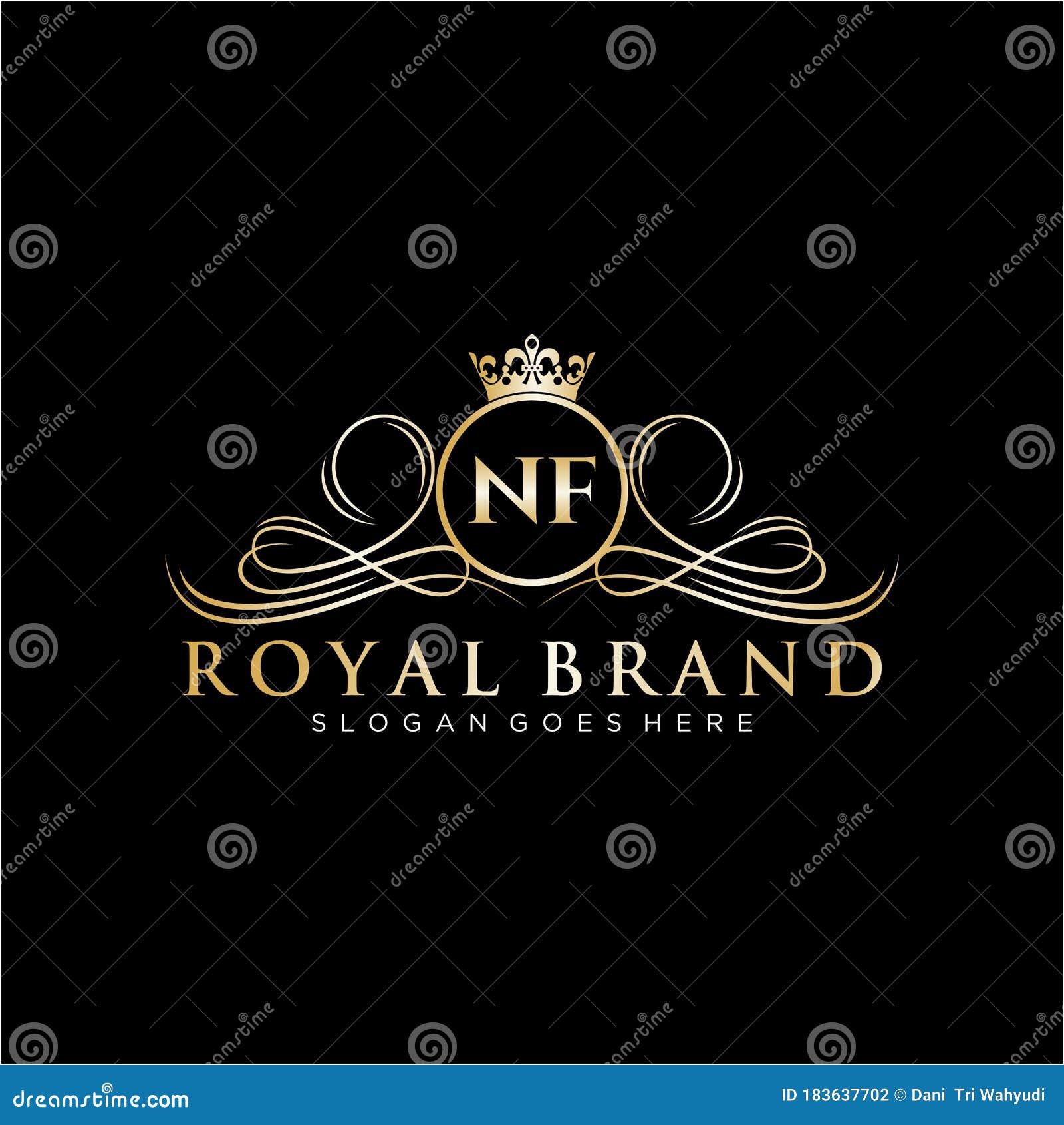 NF Signature Logo Template Vector Stock Vector - Illustration of luxury ...