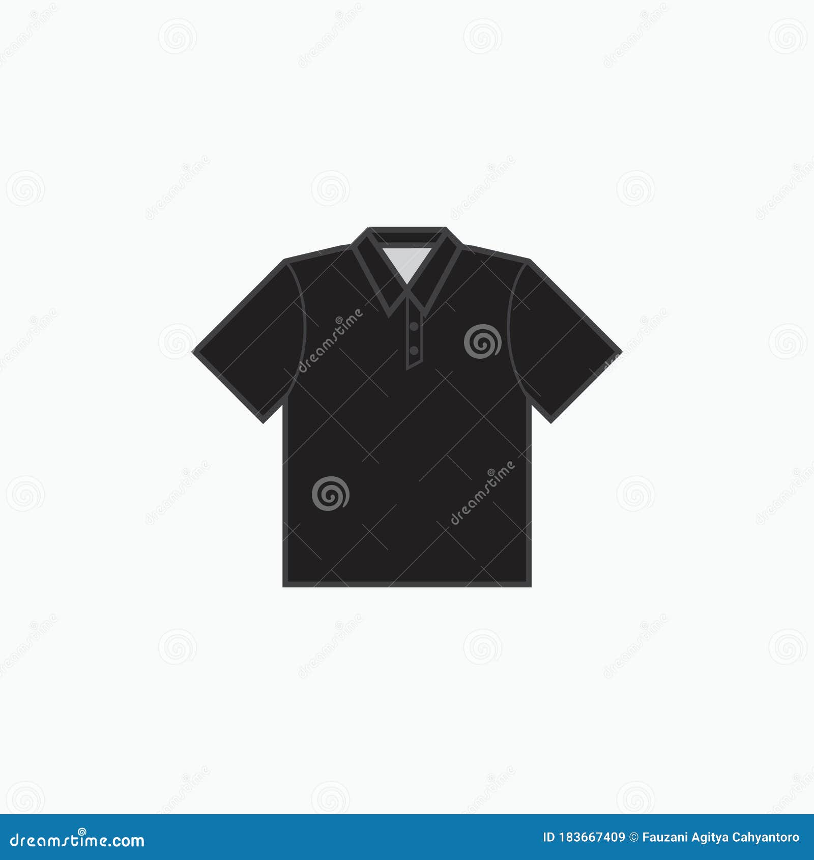 Black Collared Shirt Short Sleeve Icon Stock Illustration ...