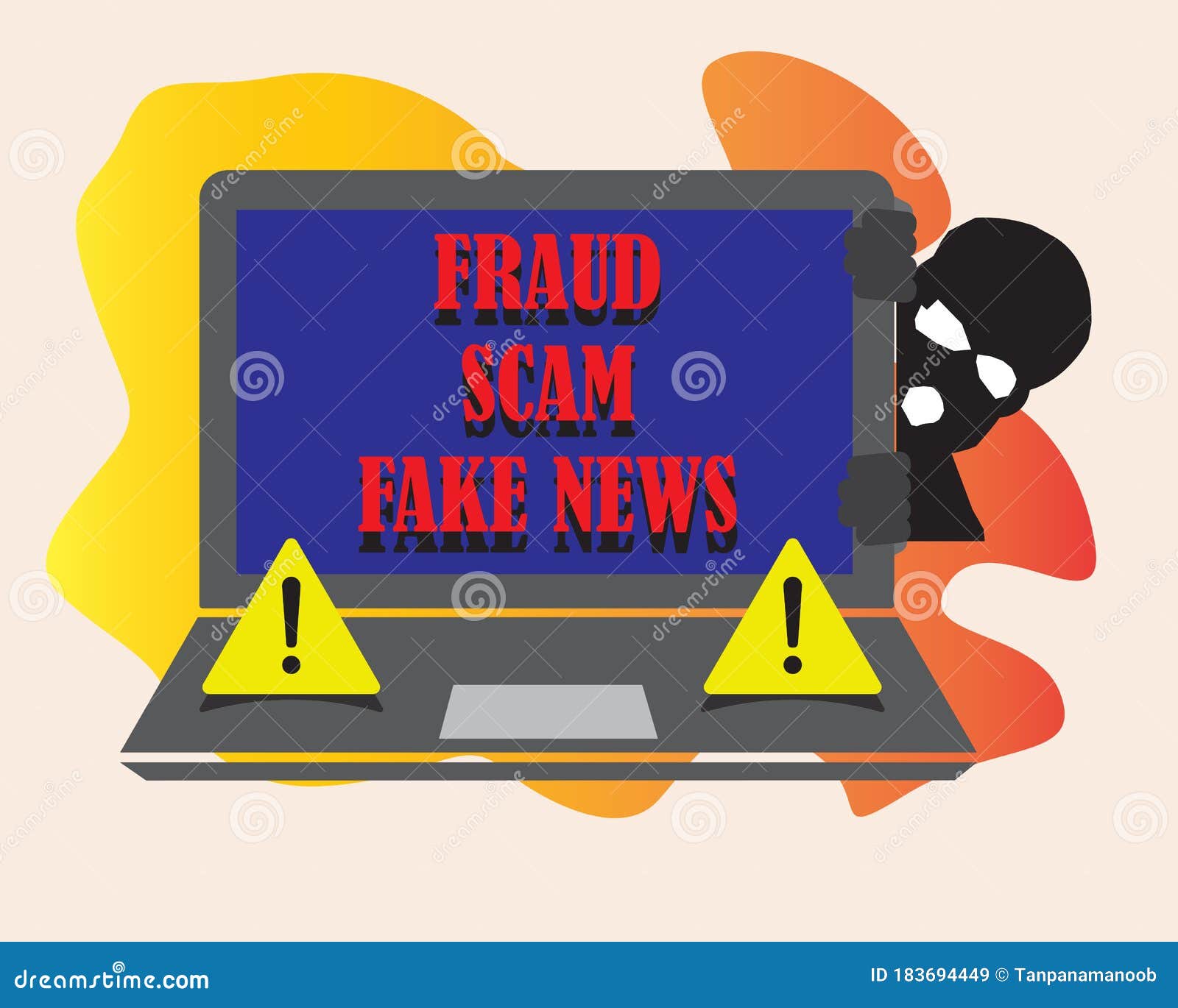 Fraud and scam alert stock vector. Illustration of fake - 183694449