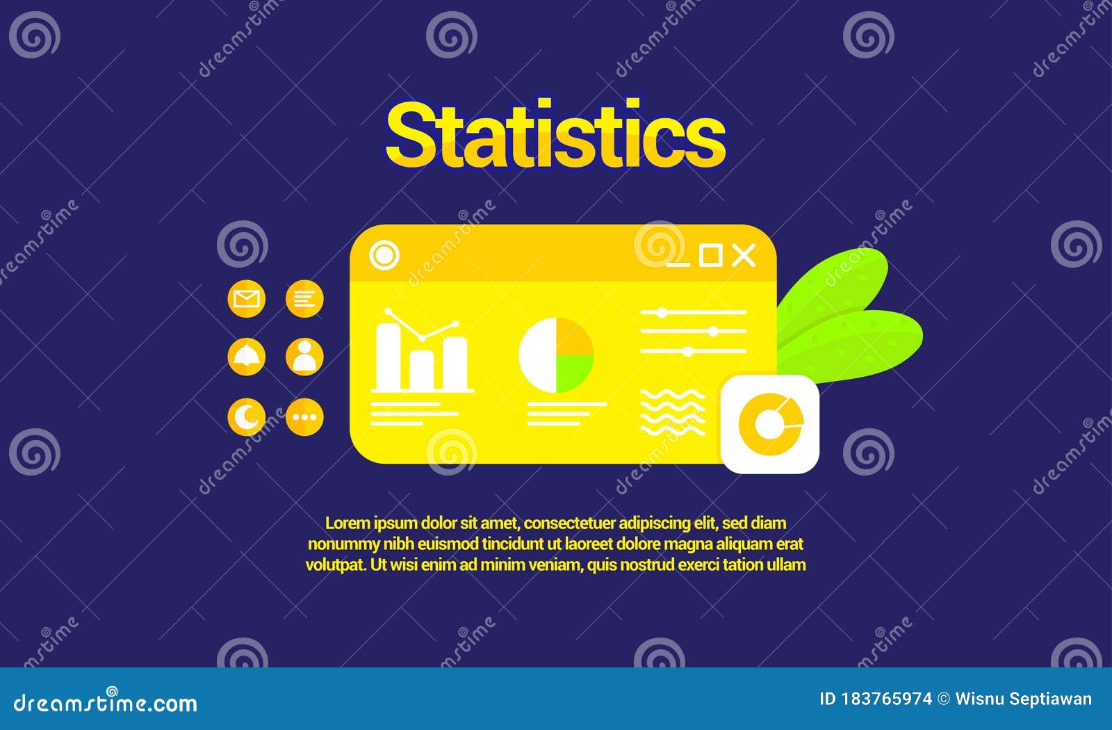 Modern Flat Design Concept of Data Analysis Stock Vector - Illustration ...