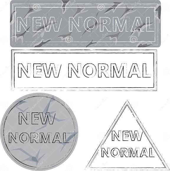 New normal sign and stamp stock vector. Illustration of emergency ...
