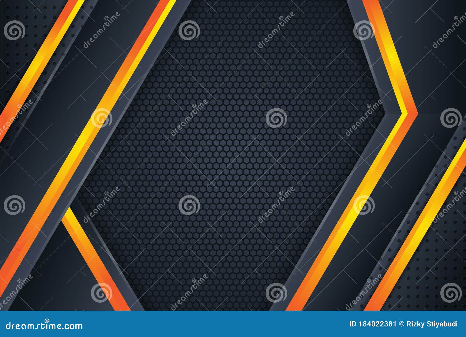 Abstract Geometric Pattern Use Combination Orange, Yellow, and Grey ...