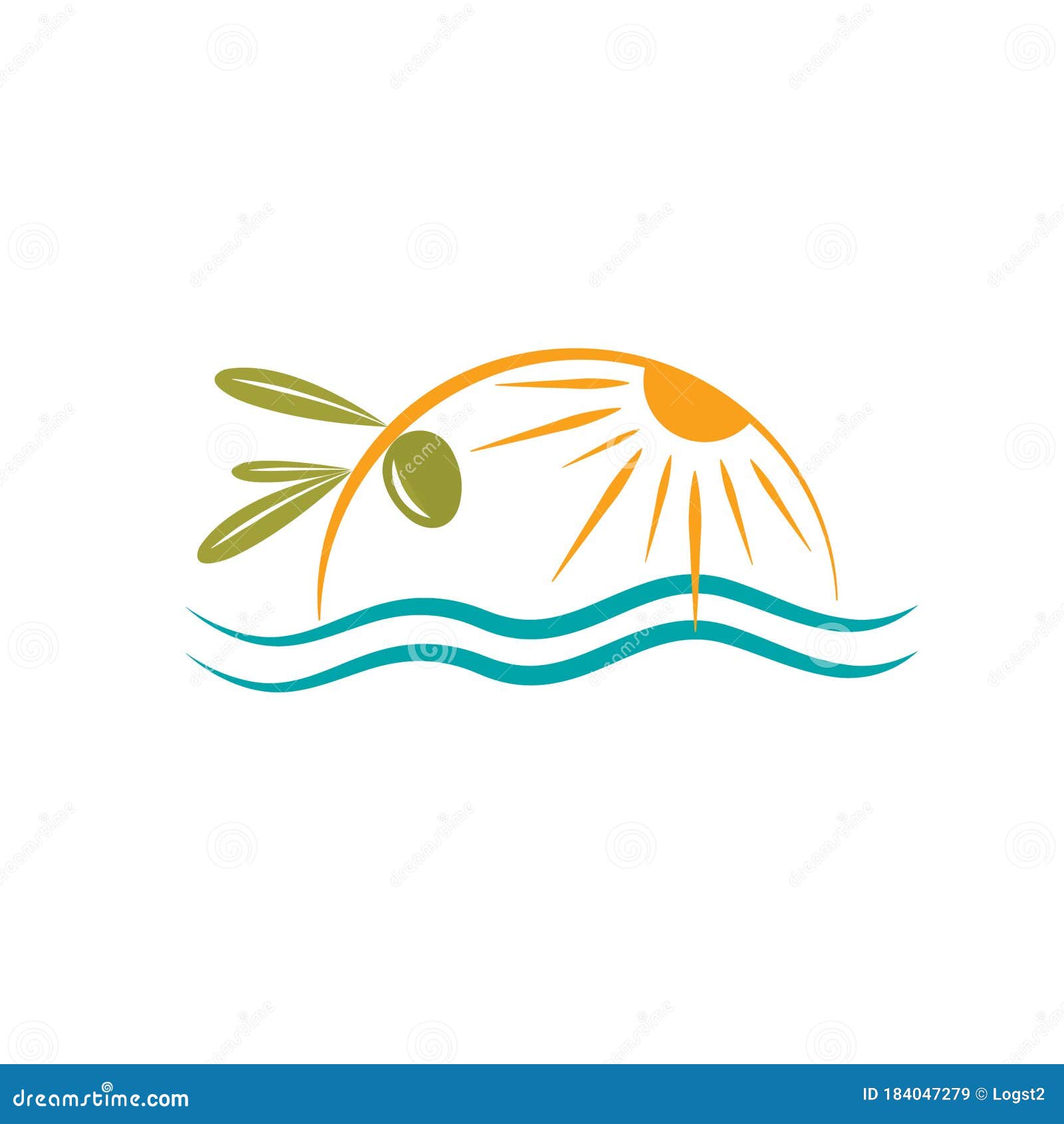 Summer Vector Logo. Mediterranean Emblem Stock Vector - Illustration of ...