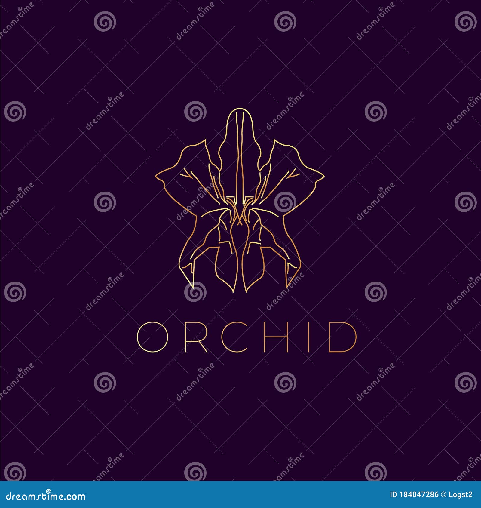 Orchid Vector Logo. Orchid Emblem Stock Vector - Illustration of logo ...