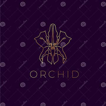Orchid Vector Logo. Orchid Emblem Stock Vector - Illustration of logo ...