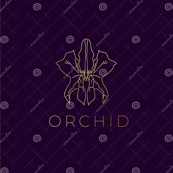 Orchid Vector Logo. Orchid Emblem Stock Vector - Illustration of logo ...
