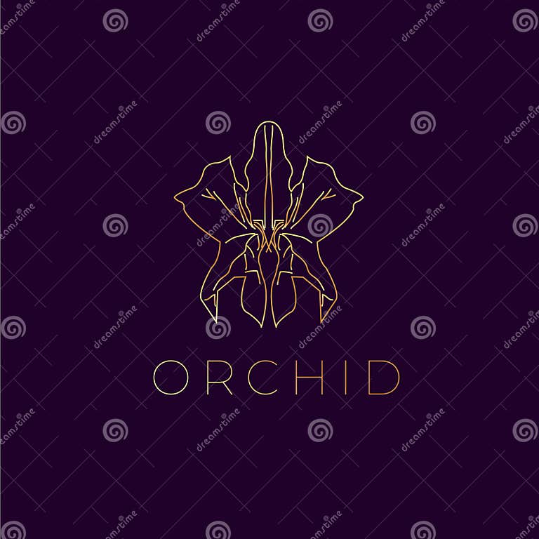 Orchid Vector Logo. Orchid Emblem Stock Vector - Illustration of logo ...