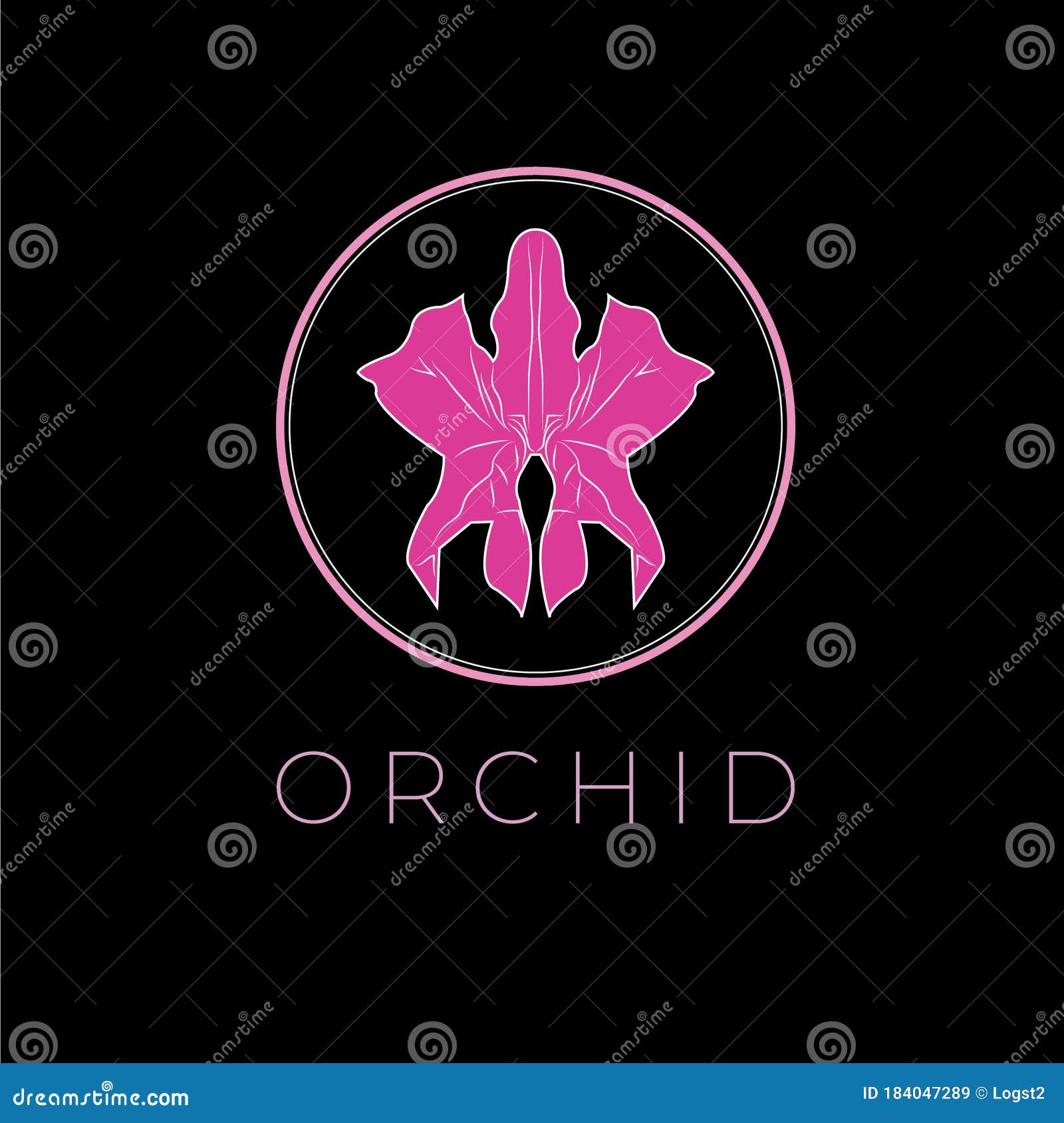 Orchid Vector Logo. Orchid Emblem Stock Vector - Illustration of leaf ...