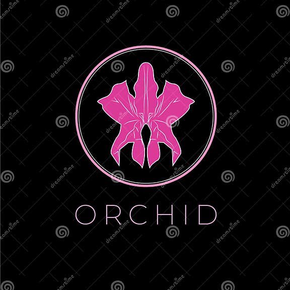 Orchid Vector Logo. Orchid Emblem Stock Vector - Illustration of leaf ...