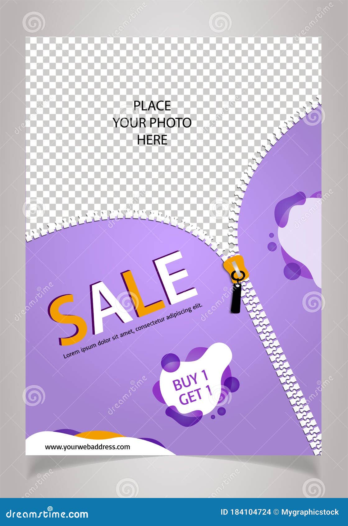 Design White A4 Size Sale Banners for Social Media and Print with Place ...