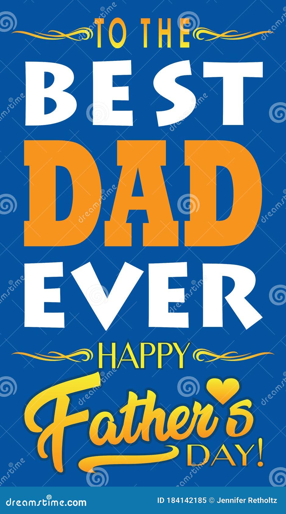 BEST DAD EVER Banner for Father`s Day Stock Vector - Illustration of ...