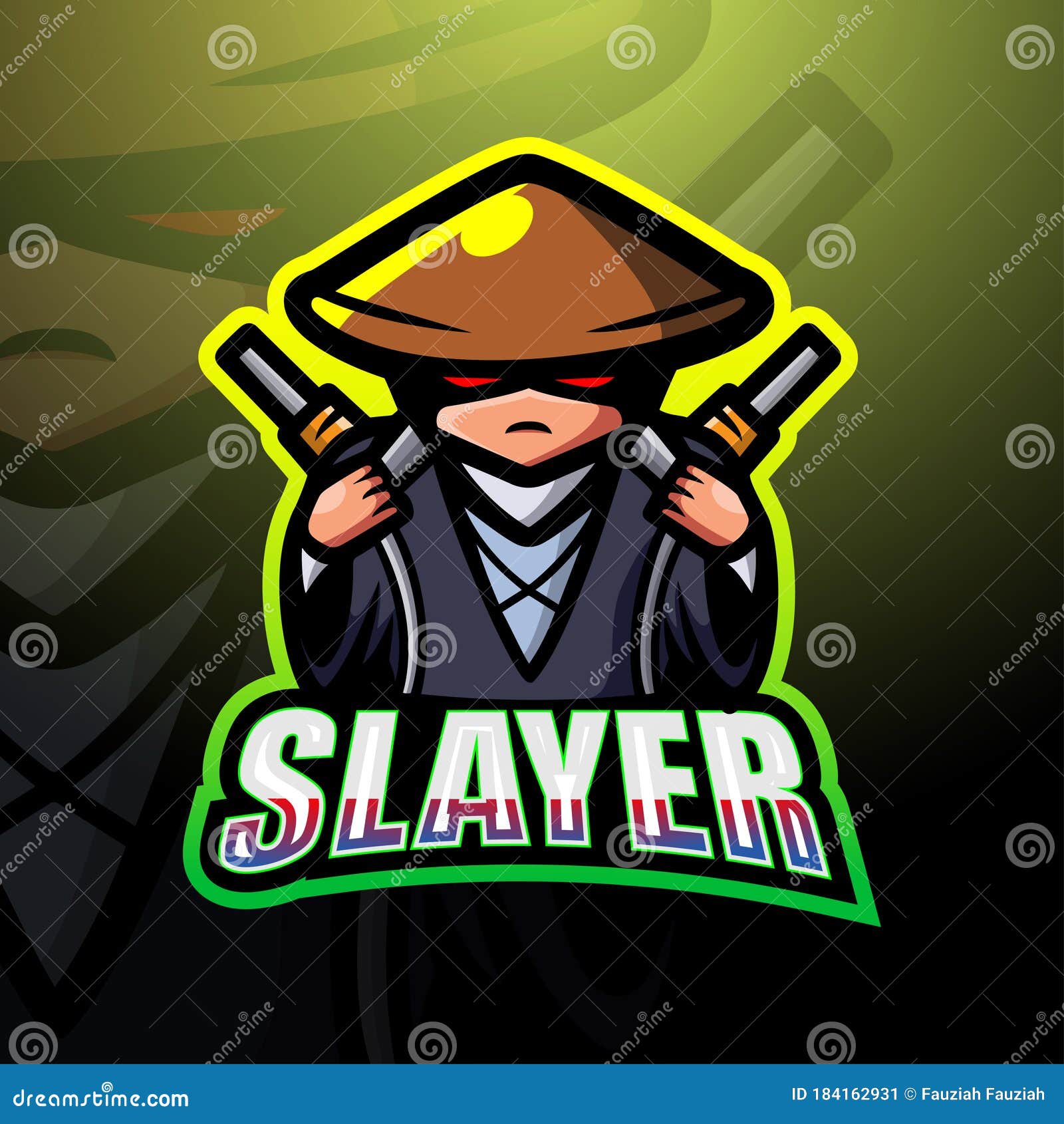 Slayer Mascot Esport Logo Design Stock Vector - Illustration of killer ...