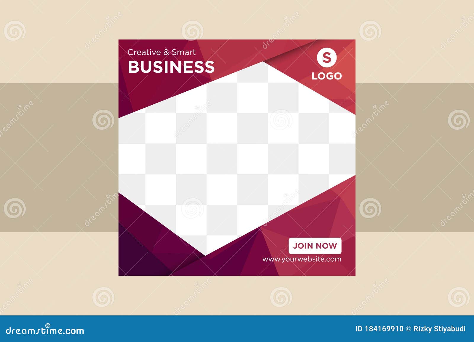 Minimal Vector Illustration of Editable Layout of Square Format Square ...