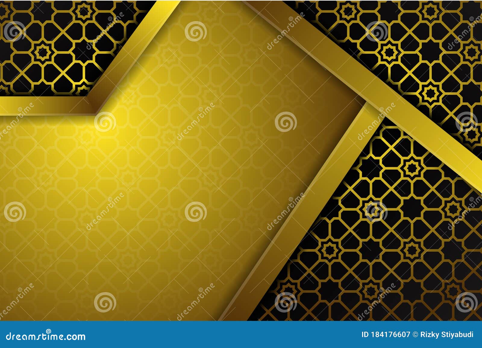 Abstract Black Vector Template Background with Islamic in Gradient ...