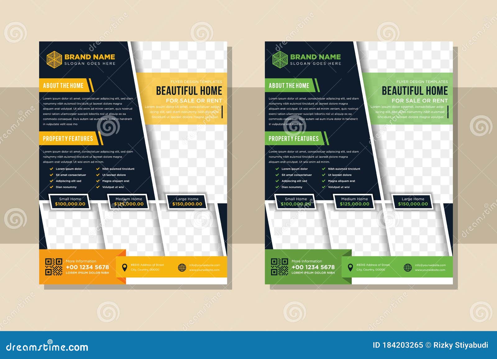 Design Element for Corporate Graphic Horizontal Layout Flyer Stock ...