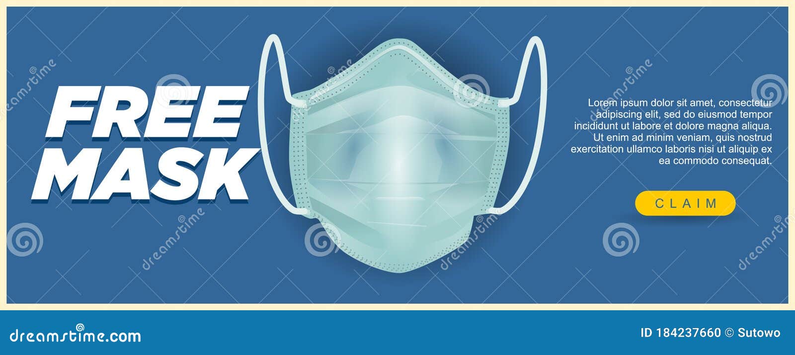 Free Mask Modern Web Banner Vector Illustration Stock Vector ...