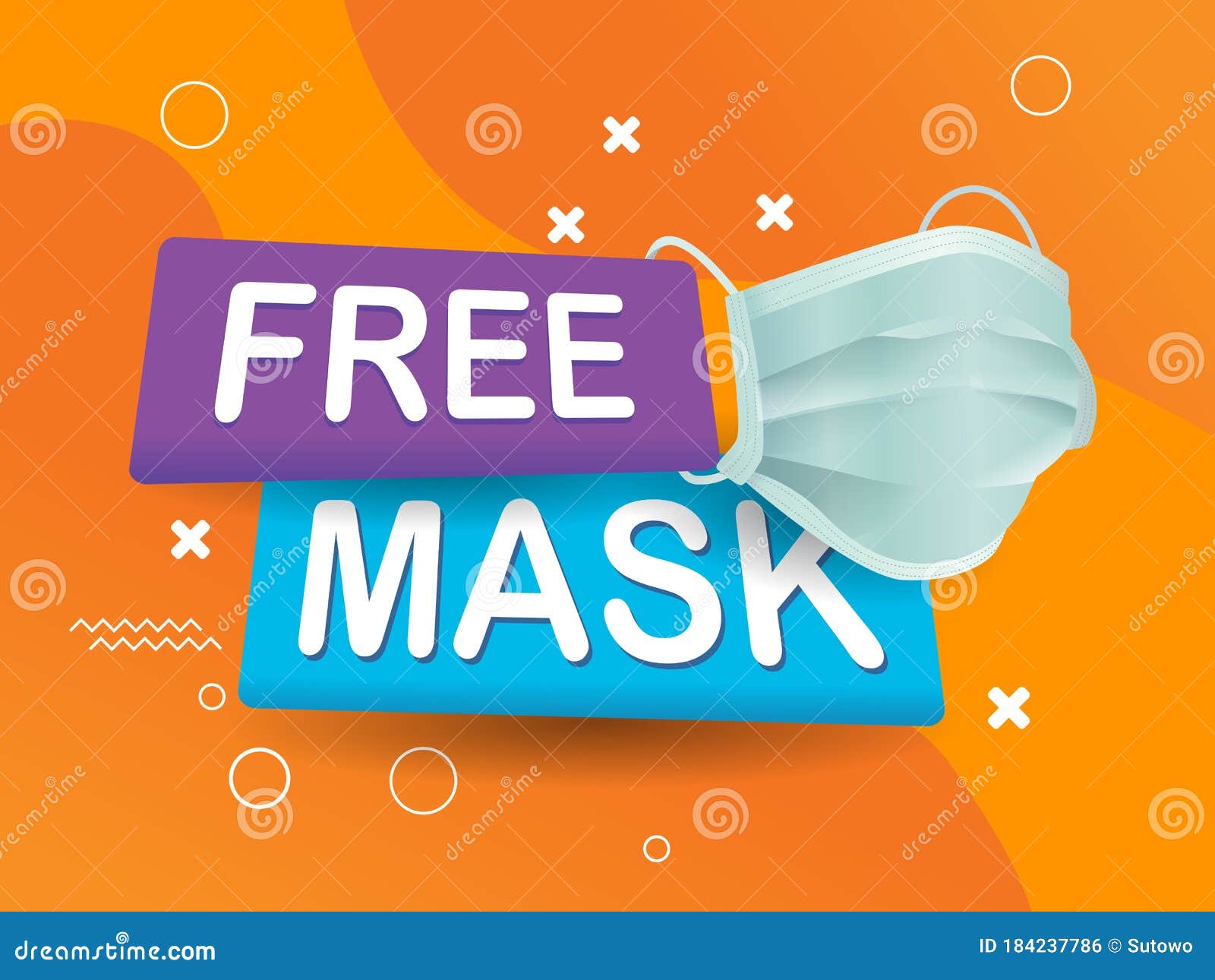 Free Mask Dynamic Banner Vector Illustration Stock Vector ...