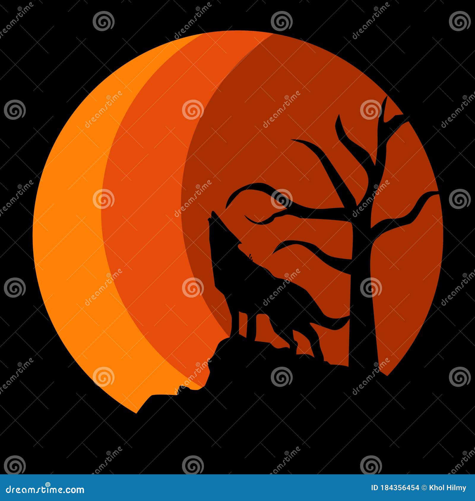 Silhouette Of A Roaring Stag Cartoon Vector | CartoonDealer.com #37290285