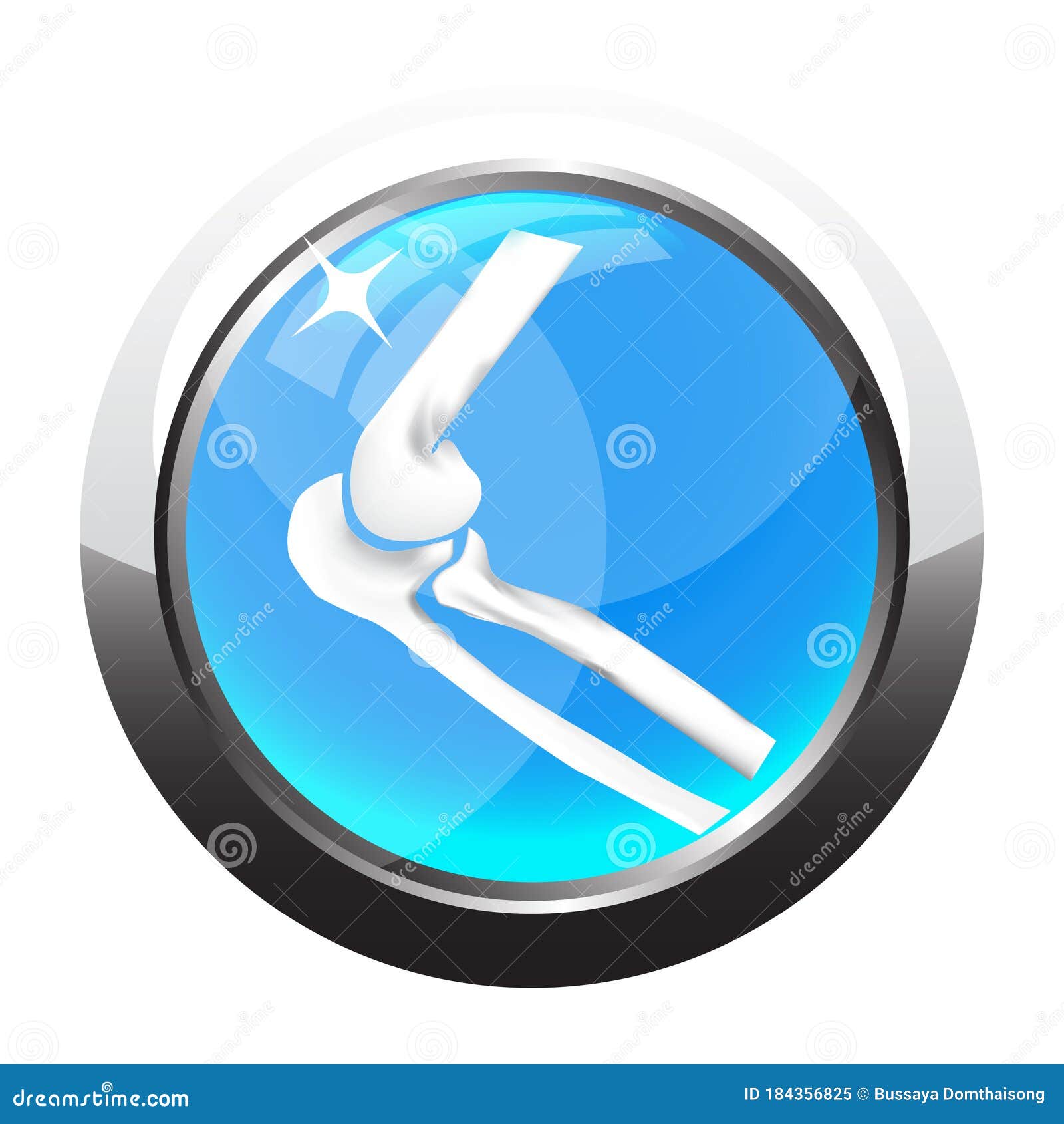 Elbow and Arm Bone 3D Icon. Vector Flat Design for Radiology Orthopedic ...