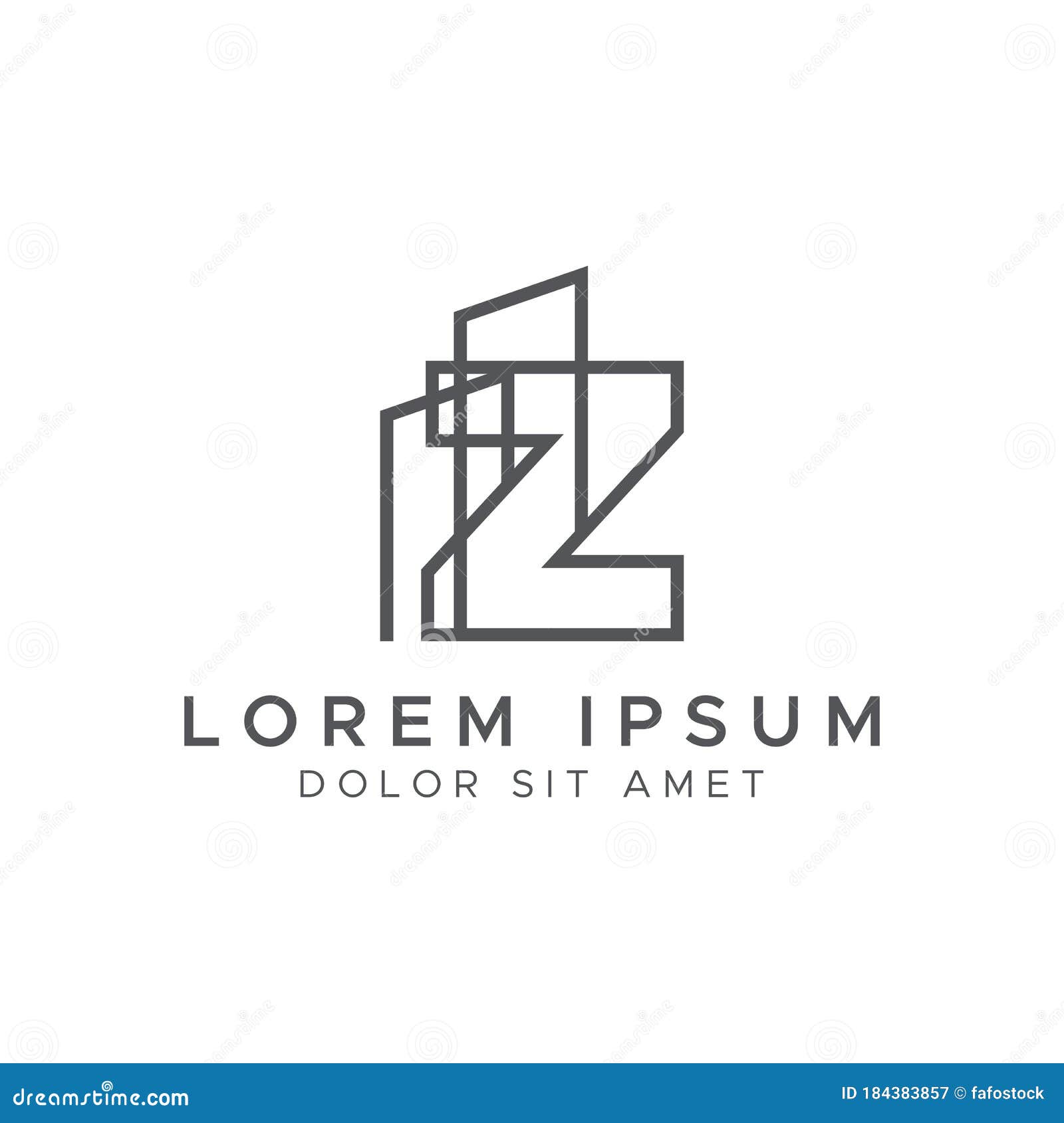 Letter Z Line Building Logo Vector Design Template. Stock Vector ...